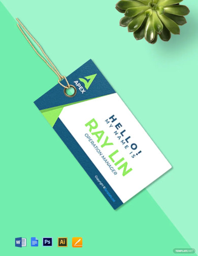 24+ Name Tag Templates – Word | Illustrator | Apple Pages | PSD | Publisher