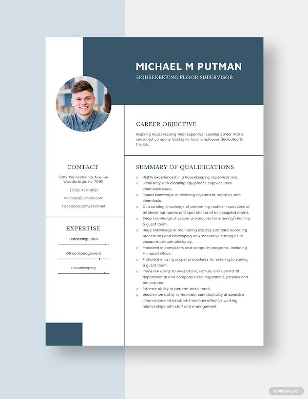 Housekeeping Resume Example - 20+ Free Word, PDF Documents Download