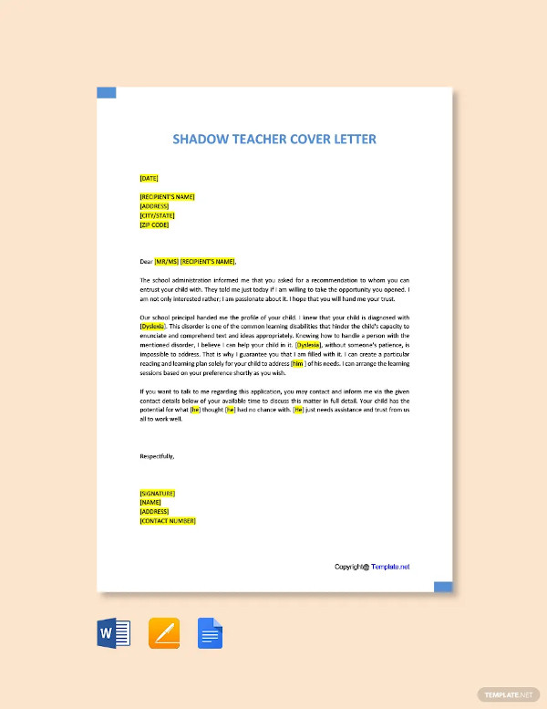 27+ Teacher Cover Letter Templates- Word, PDF | Free & Premium Templates
