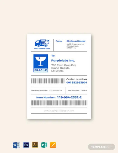 16+ Shipping Label Templates - Free Sample, Example Format Download
