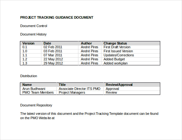  Template Document Version Control Examples Prntbl 