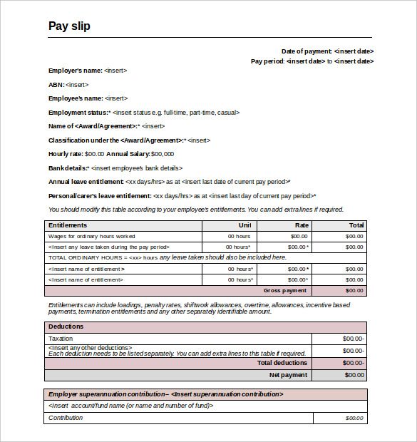 Slip Template - 13+ Free Word, Excel, PDF Documents Download!