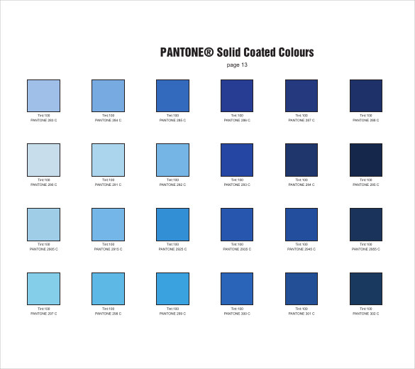 6+ Pantone Color Chart Templates - DOC, PDF