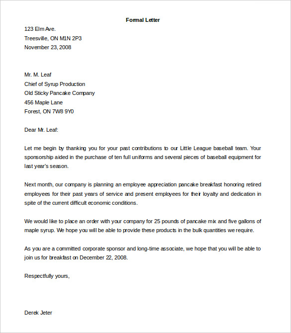 27+ Formal Letter Templates - Word, PDF, Apple Pages