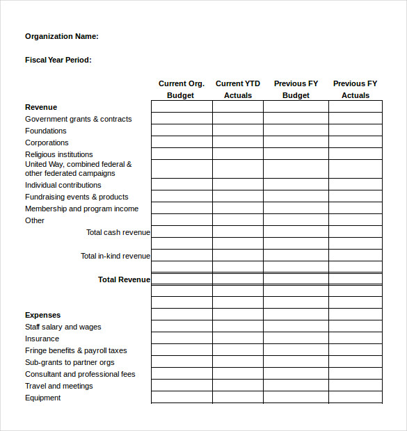 Personal Budget Templates 14 Free Printable Excel Word PDF Formats