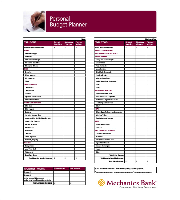 Simple Budget Template 9 Free Word Excel PDF Documents Download