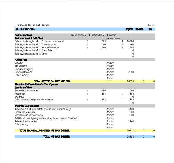 18+ Travel Budget Template in Google Docs | Google Sheets | MS Excel ...