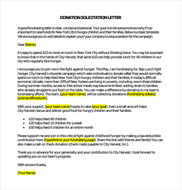 9 Church Donation Letters DocTemplates