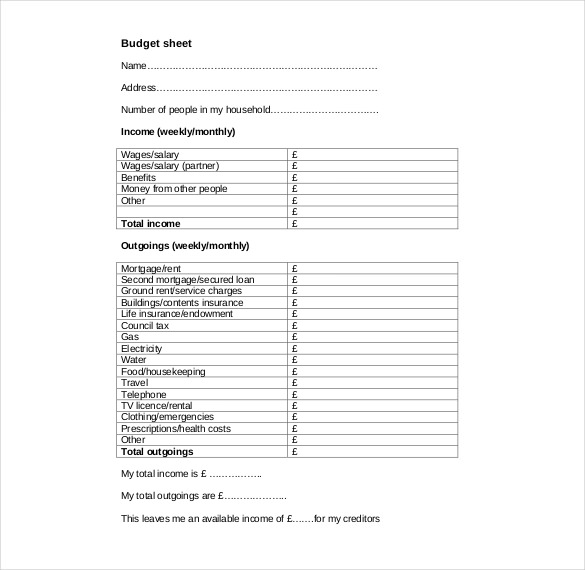 11+ Expenditure Budget Templates -Word, PDF, Excel | Free & Premium ...