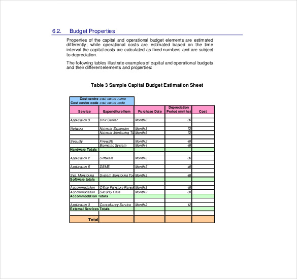 IT Budget Template - 8+ Free Word, Excel, PDF Documents Download