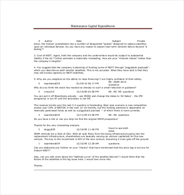 11+ Capital Expenditure Budget Templates - Word, PDF, Excel, Google ...