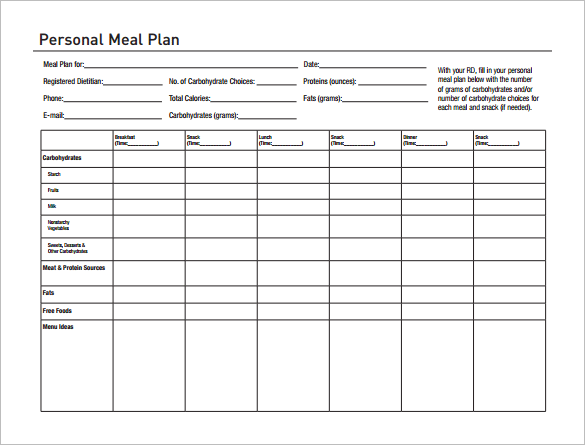 15 Meal Planning Templates Word Excel PDF