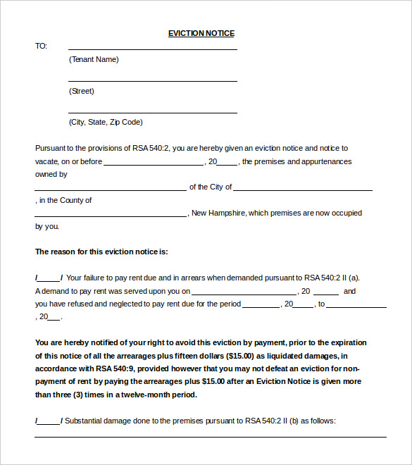 Eviction Notice Fill Out And Sign Printable Pdf Template Signnow 