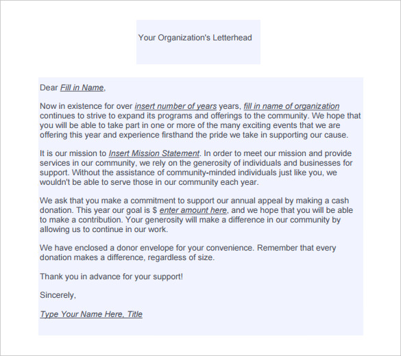 Fundraising Letter Template – 7+ Free Word, PDF Documents Download!