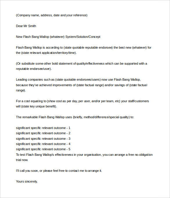 10 Sales Letter Samples Free MS Word PDF Formats