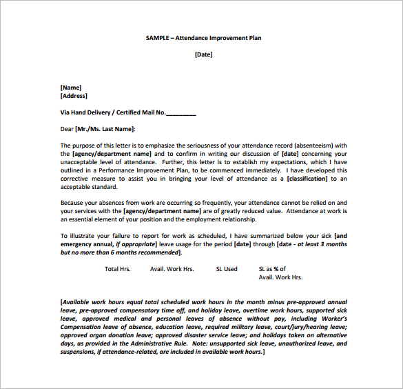Performance Improvement Plan Template 11 Free Word Documents Download