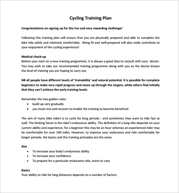 16+ Training Plan Templates - Word, PDF