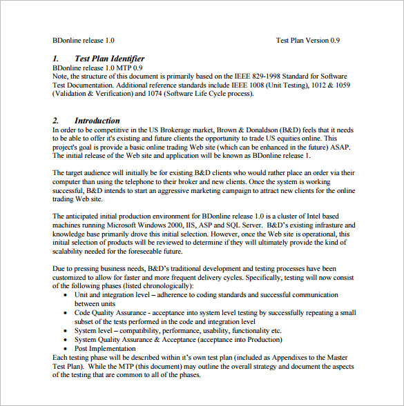 15+ Test Plan Templates - PDF, DOC