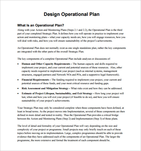 37+ Operational Plan Templates - Word, PDF, Google Docs