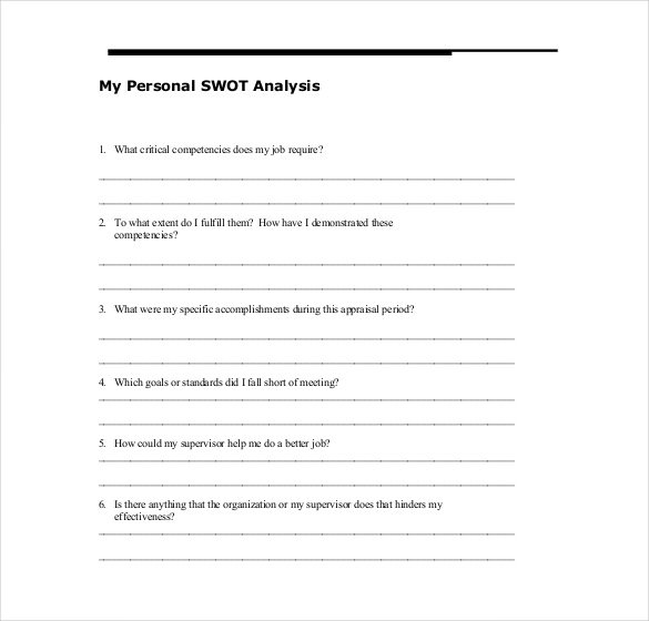 26+ Personal SWOT Analysis Templates - PDF, DOC