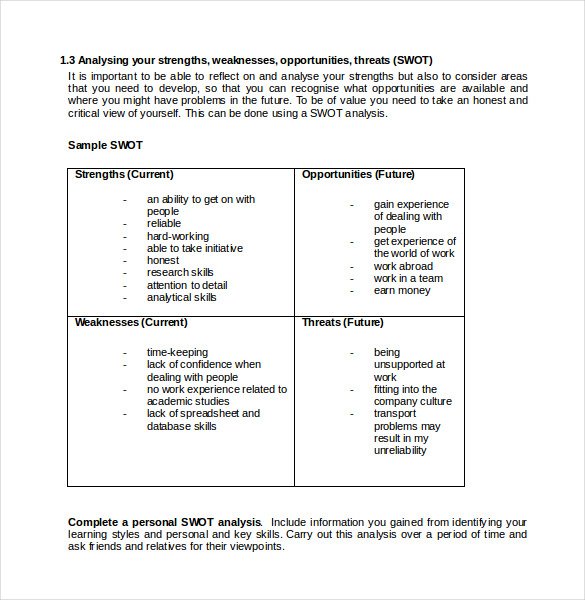 26+ Personal SWOT Analysis Templates - PDF, DOC
