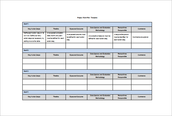 15 Work Plan Templates Free Sample Example Format Download