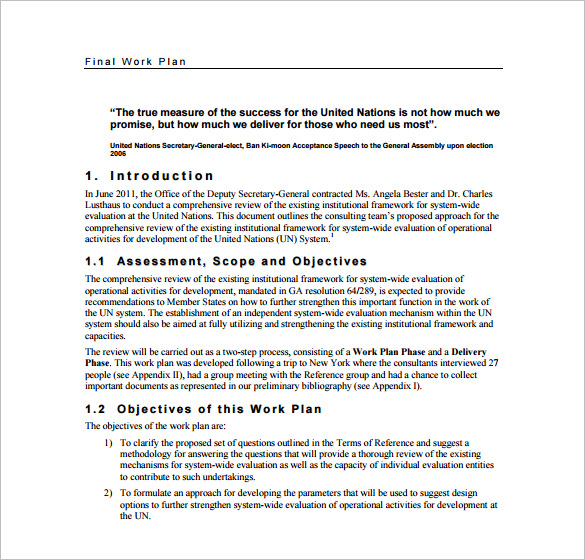 Work Plan Template - 12+ Free Word, PDF Documents Download