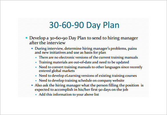 28+ 30 60 90 Day Plan Templates - PDF, DOC