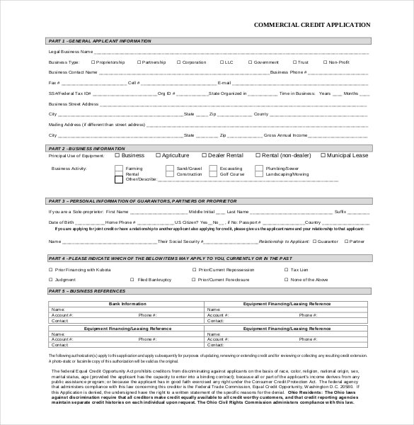 Credit Application Template - 35 + Examples in PDF, Word, Google Docs ...