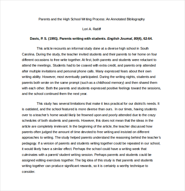 Apa 7th Edition Annotated Bibliography Format