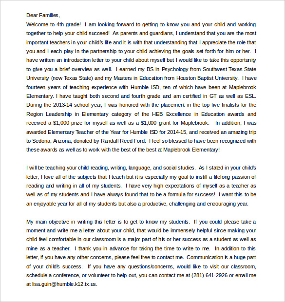 14+ Parent Letter Template in Word | Google Docs | PDF