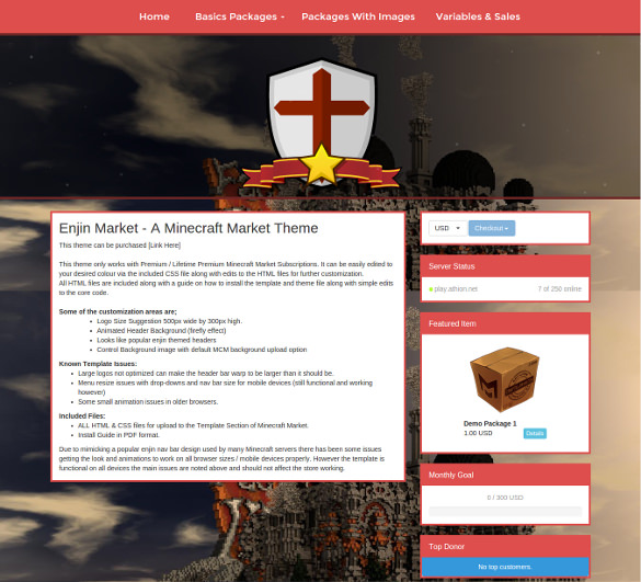 9+ Creative Minecraft Website Themes & Templates