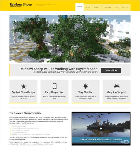 9+ Creative Minecraft Website Themes & Templates