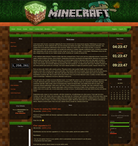 9+ Creative Minecraft Website Themes & Templates