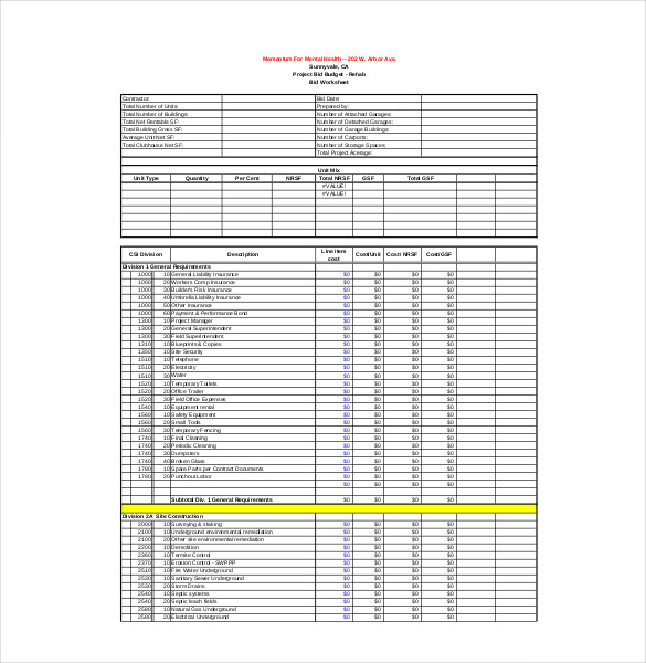 15 FREE Construction Budget Templates Docs PDF Excel