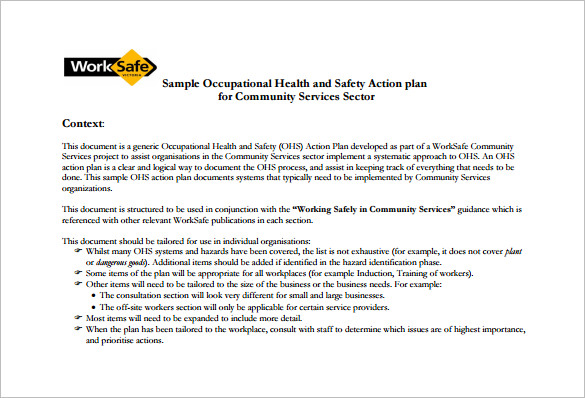 17+ Health and Safety Plan Templates - Free Sample, Example, Format ...