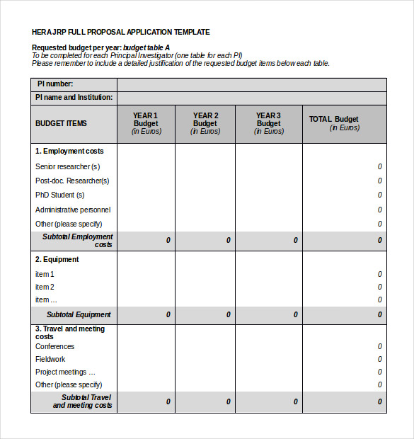 17 Project Budget Templates Docs PDF Excel