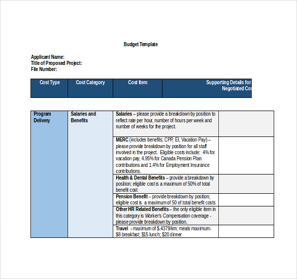 17+ Project Budget Templates - Docs, PDF, Excel