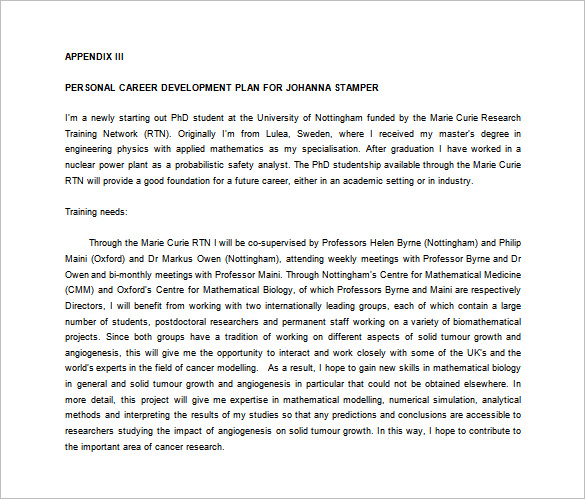 Career Development Plan Template 22 Free Word PDF Documents Download 