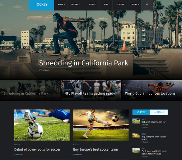 29+ Sports Website Themes & Templates