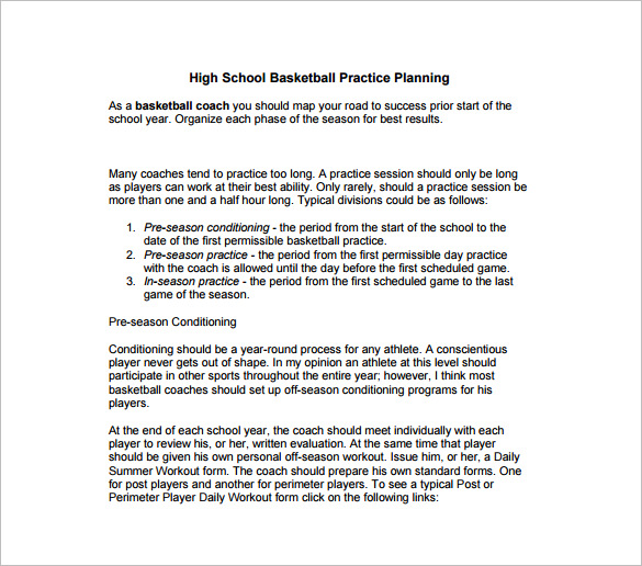 Basketball Practice Plan Template - 3 Free Word, Pdf, Excel Documents ...