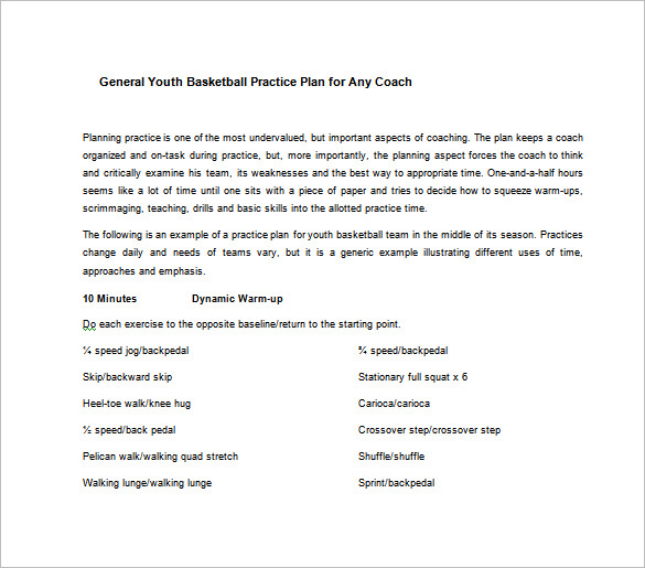 Basketball Practice Plan Template - 3 Free Word, Pdf, Excel Documents ...