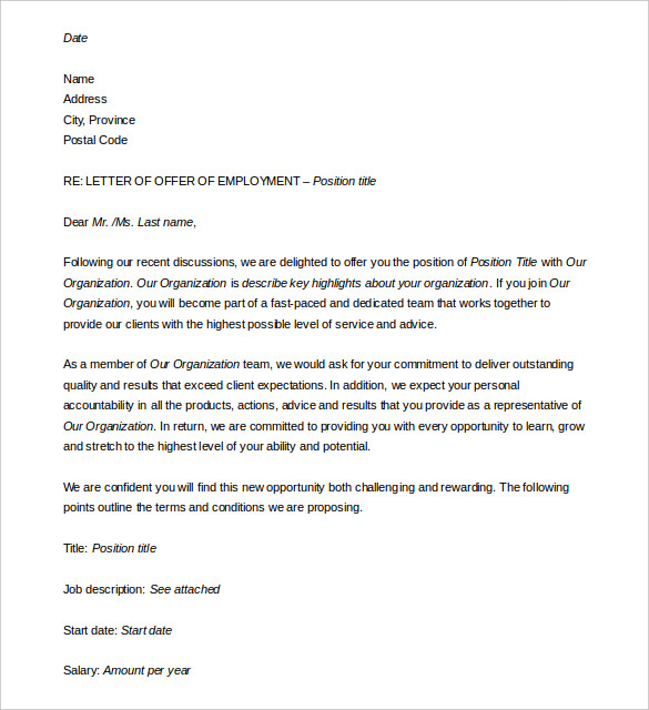 17+ Letter of Employment Templates - DOC, PDF