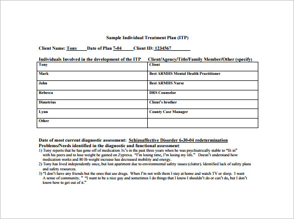 8+ Treatment Plan Templates