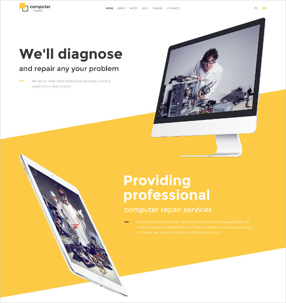 28+ Computer Repair Website Themes & Templates
