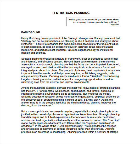 37+ Strategic Plan Templates - PDF, Docs