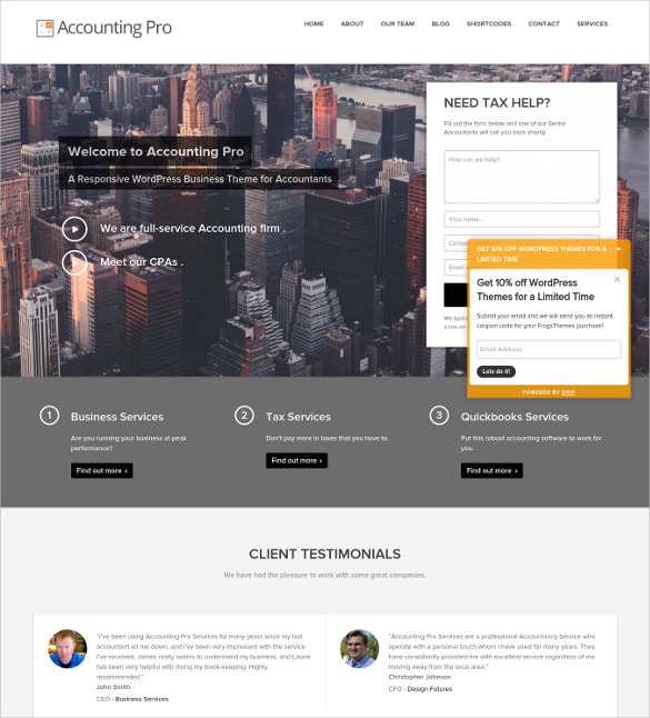 27+ Accounting Website Themes & Templates