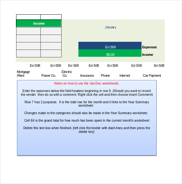 11+ Expenditure Budget Templates -Word, PDF, Excel