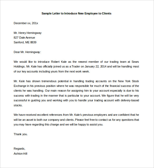 12+ Letter of Introduction Templates - PDF, DOC