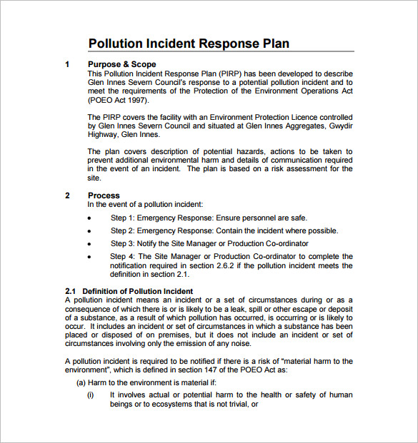 11 Incident Response Plan Templates PDF Word Format Download 